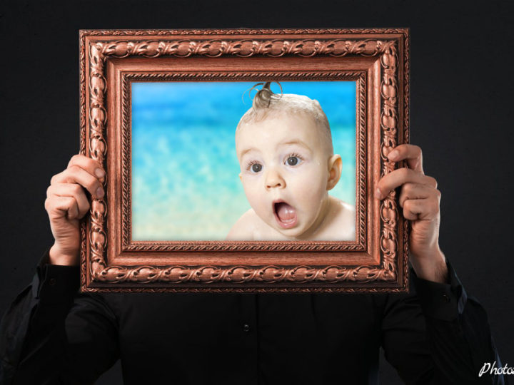 Create Funny Photo Montage Hand holding polaroid photo – Photozop