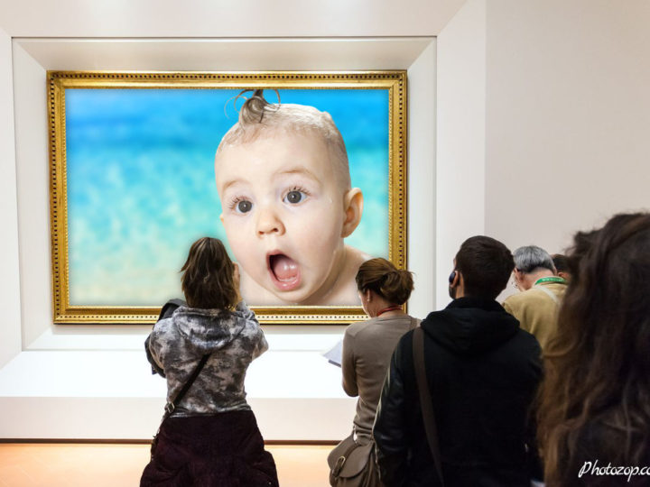 Create Funny Photo Montage Businessman with digital tablet – Photozop