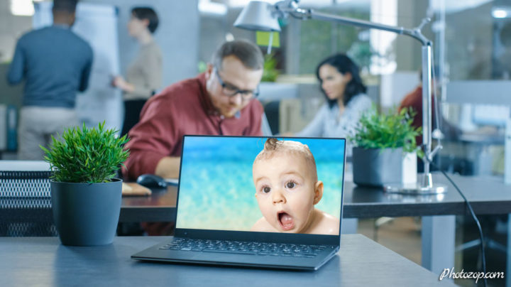 Create Funny Photo Montage Two movers transporting tv with large screen ...